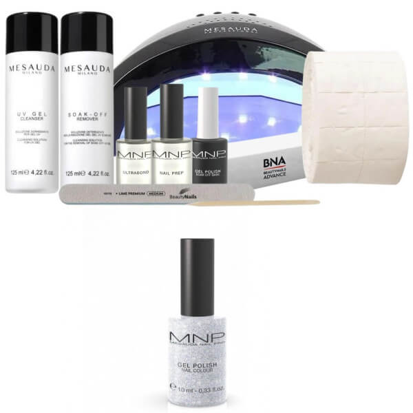 Kit smalto semipermanente MNP Mesauda Nail Pro n°99 Stardust